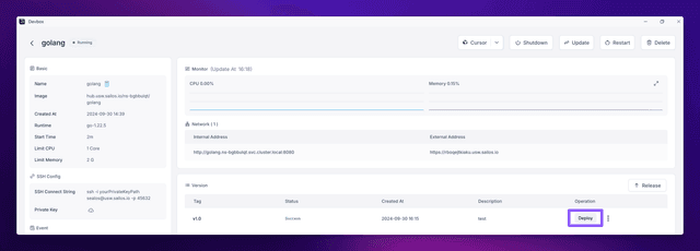 Guides > Fundamentals > Deploy | Sealos Docs